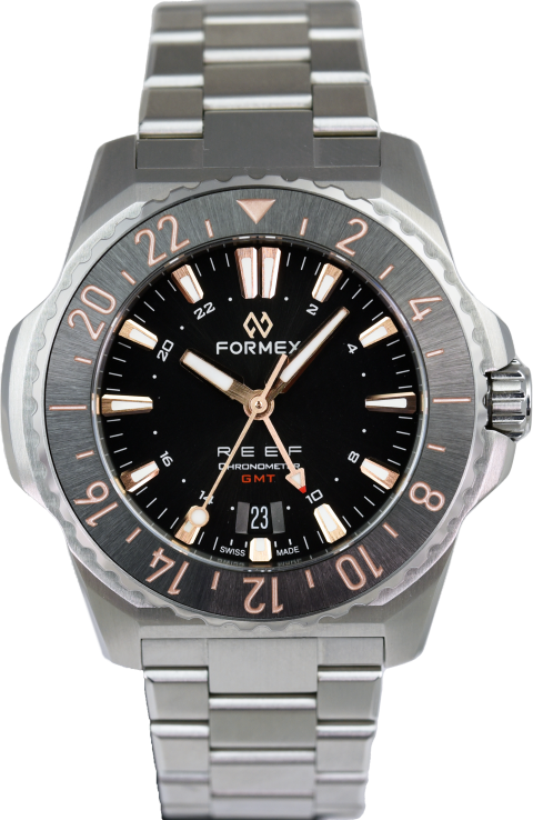 Formex REEF GMT Black and Gold Ceramic Bezel Steel (Pre-owned ...